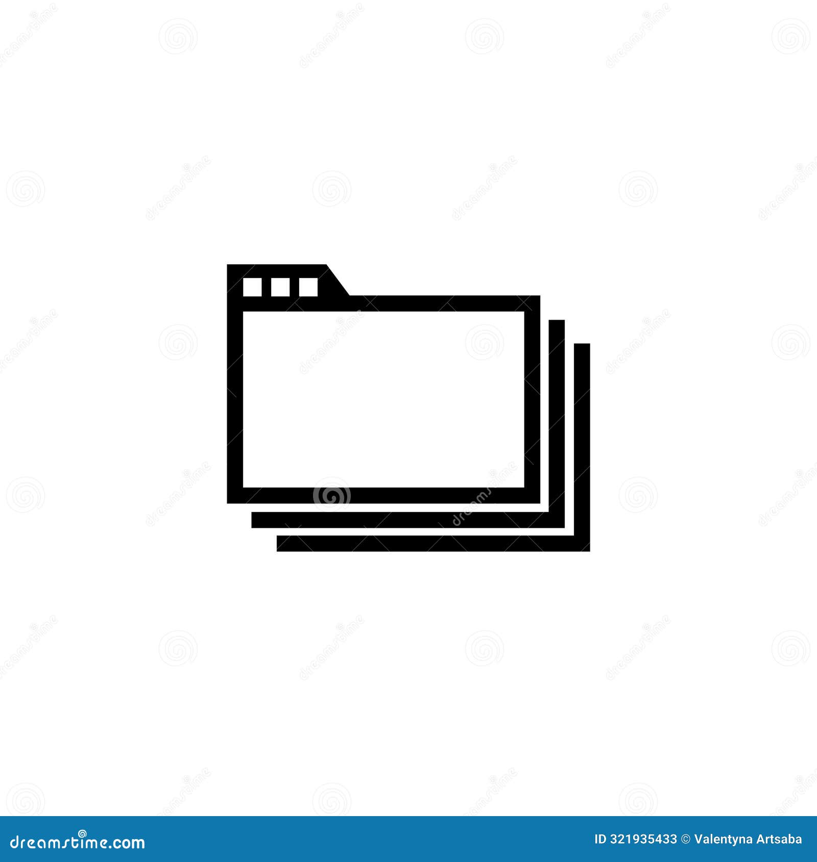Modern Minimalist Folder Icon for Interface Design Stock Vector ...