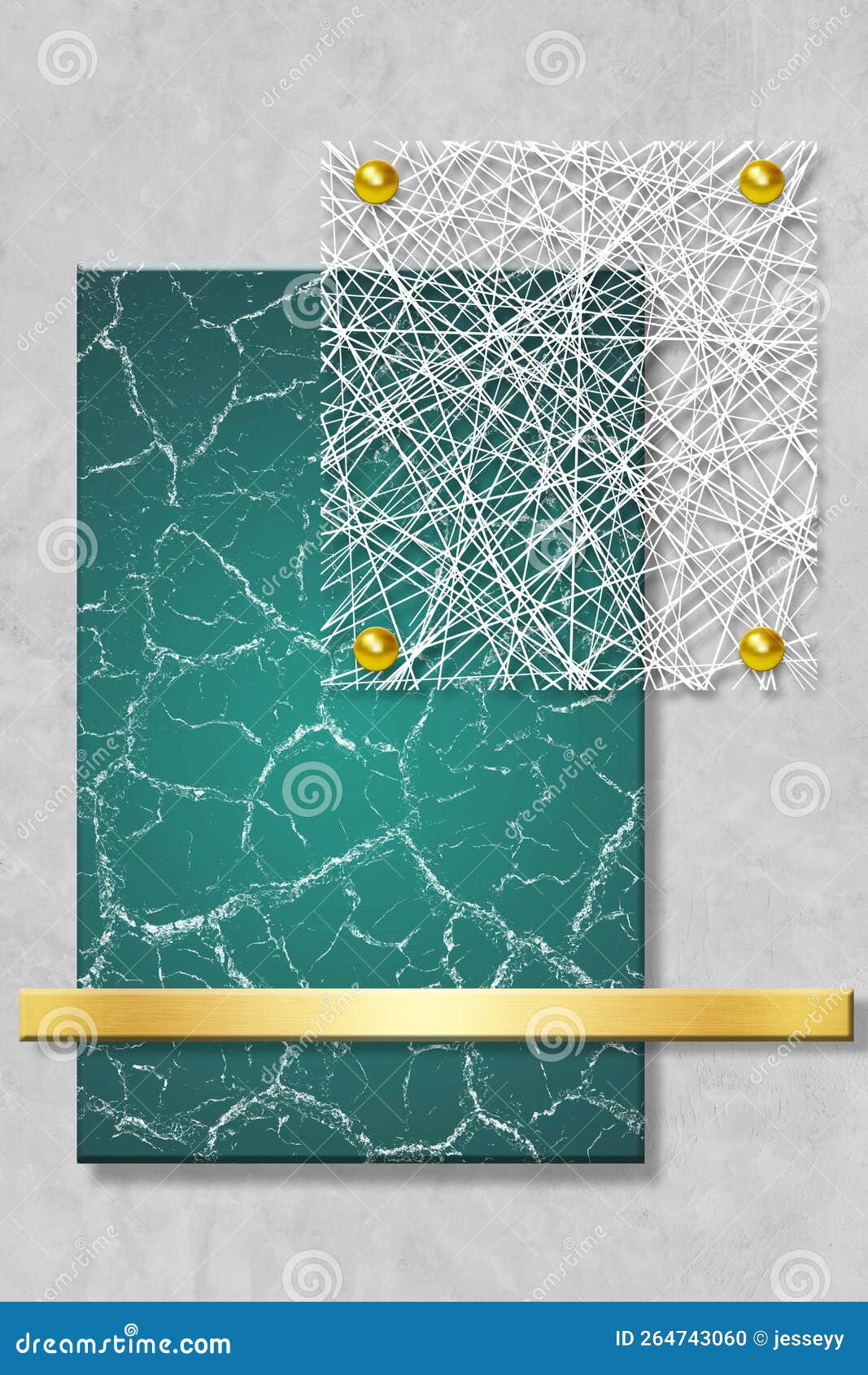 Modern Minimalist Geometric Color Block and Line Combination Pattern ...