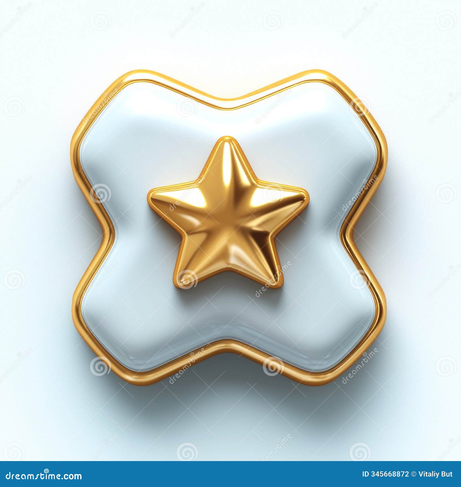 Modern Minimalist Icon Representing Five Star Rating System Designed ...
