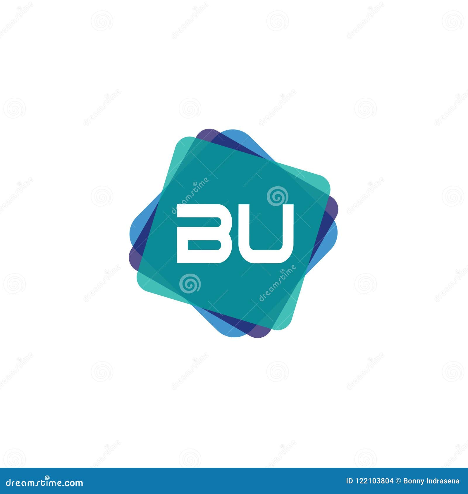 Initial Letter BU Logo Template Design Stock Vector - Illustration of ...