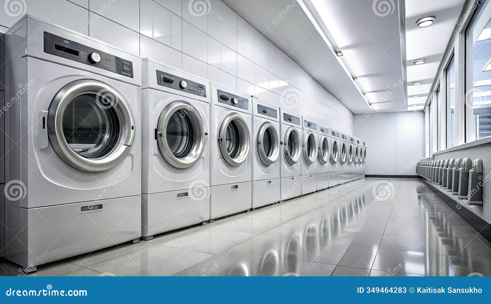 A Modern Minimalist Laundromat: Bright, Functional, and Urban-Inspired ...