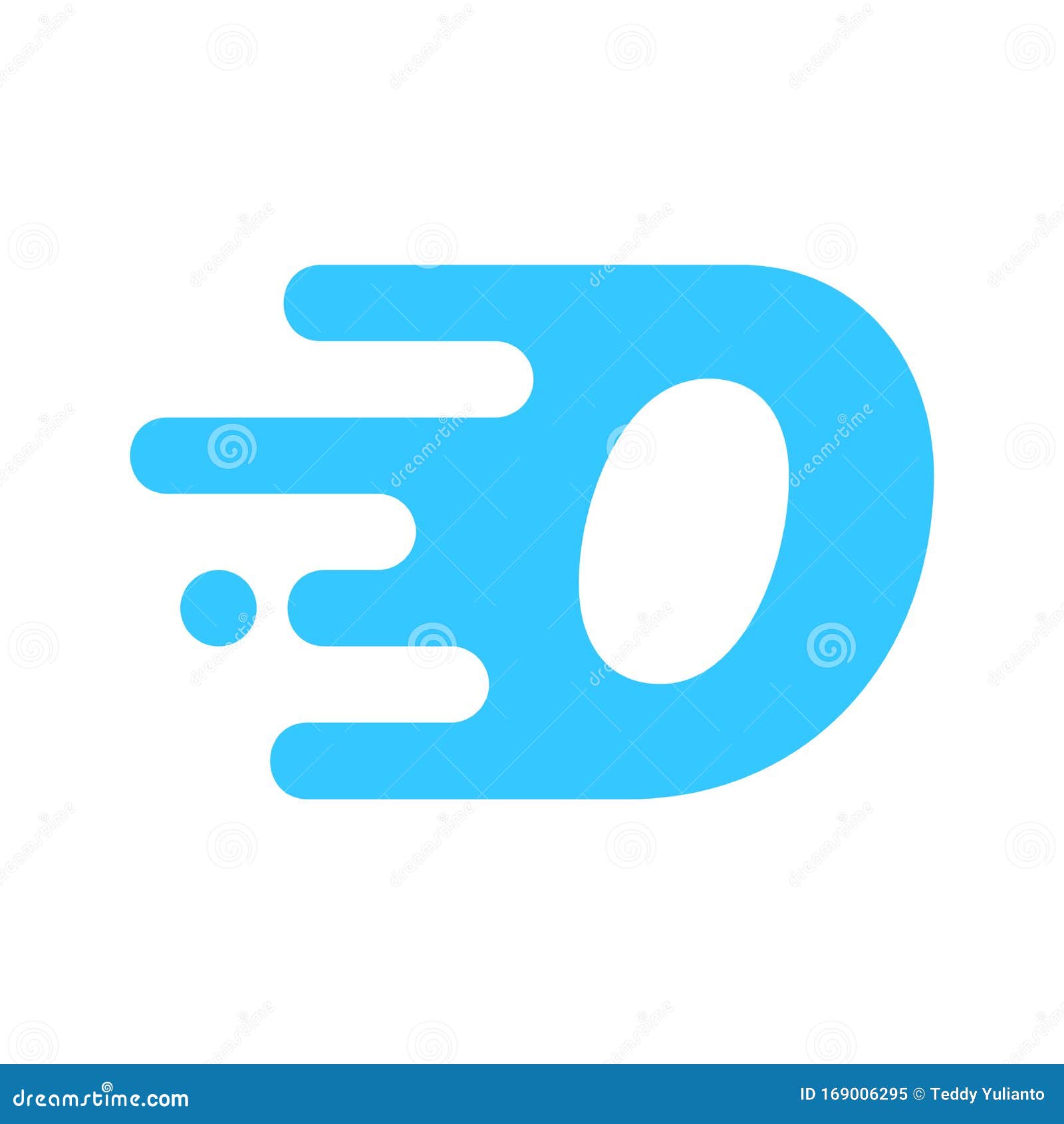 Blue Initial motion font O stock vector. Illustration of letter - 169006295