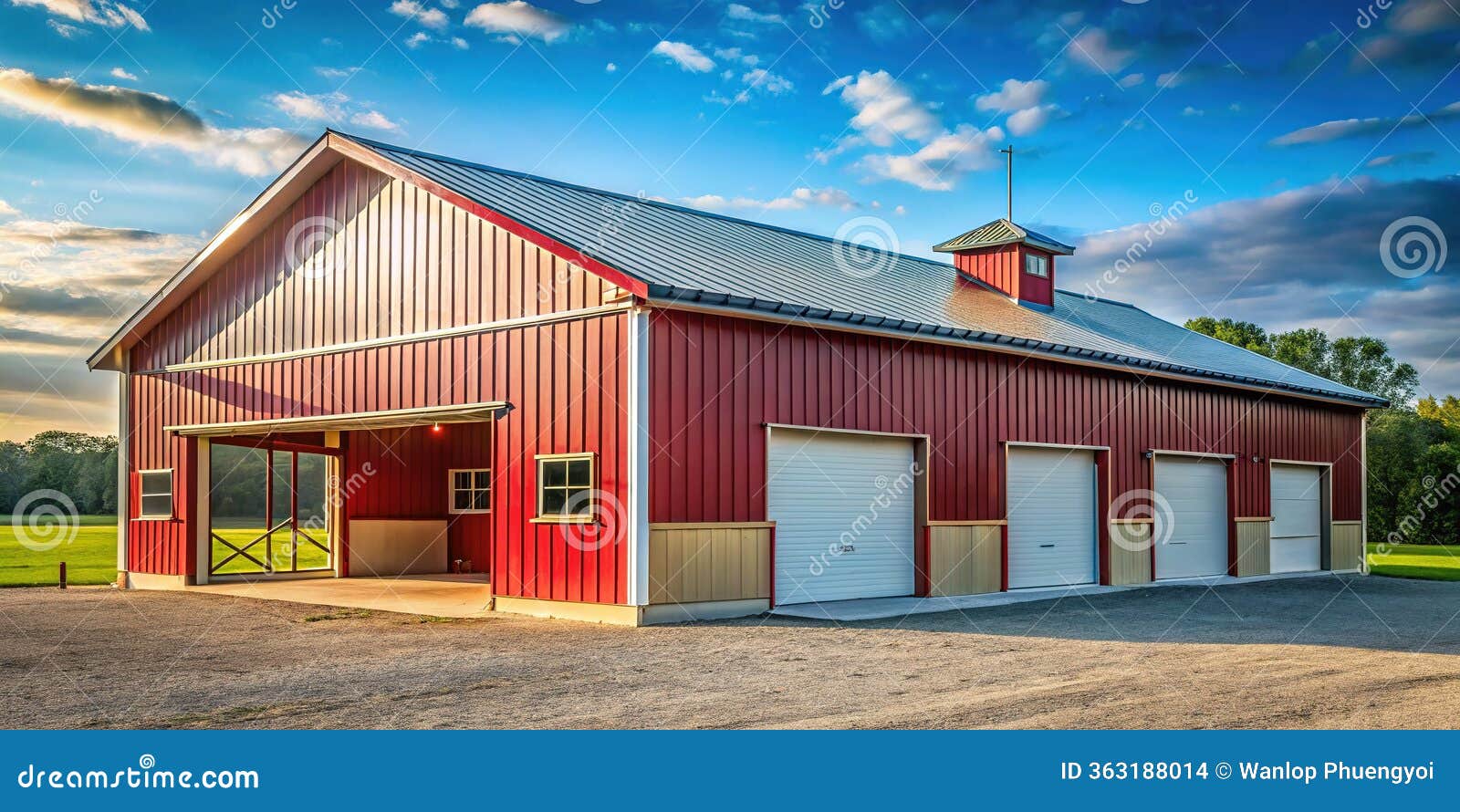 Frame With Barn And Farm Animals Royalty-Free Cartoon | CartoonDealer ...