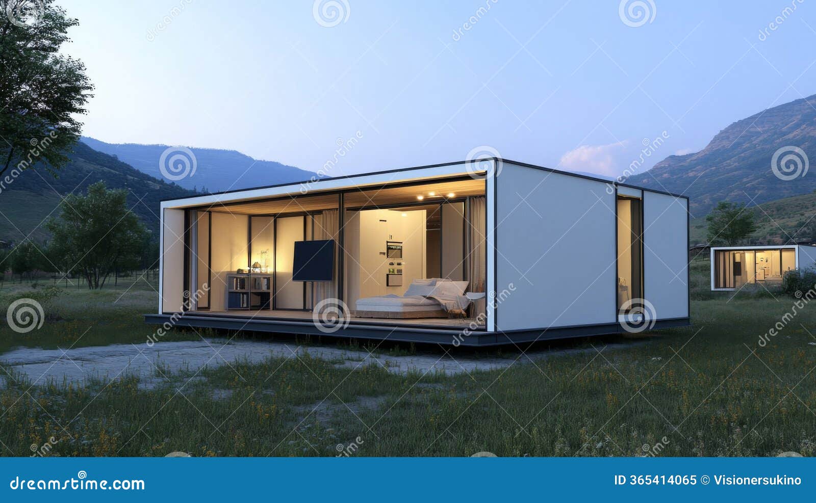 Prefab House Icon On White Background. Vector Illustration ...