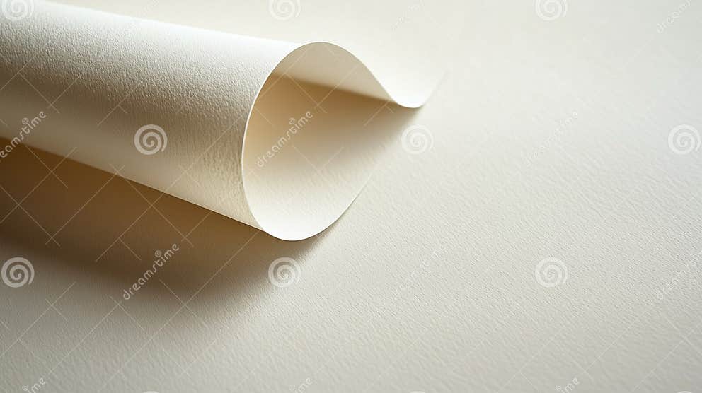 Modern Minimalist Rolled Paper on Light Surface Abstract Design ...