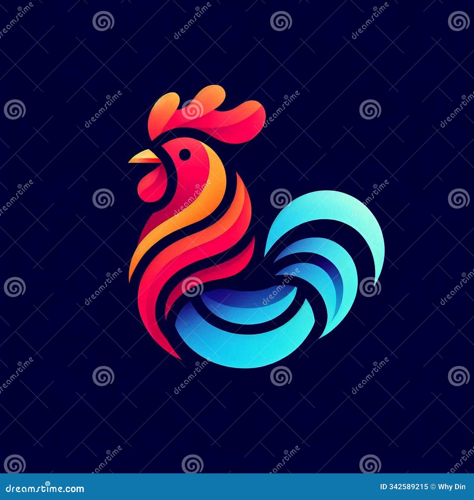 Modern and Minimalist Rooster Illustration Stock Illustration ...