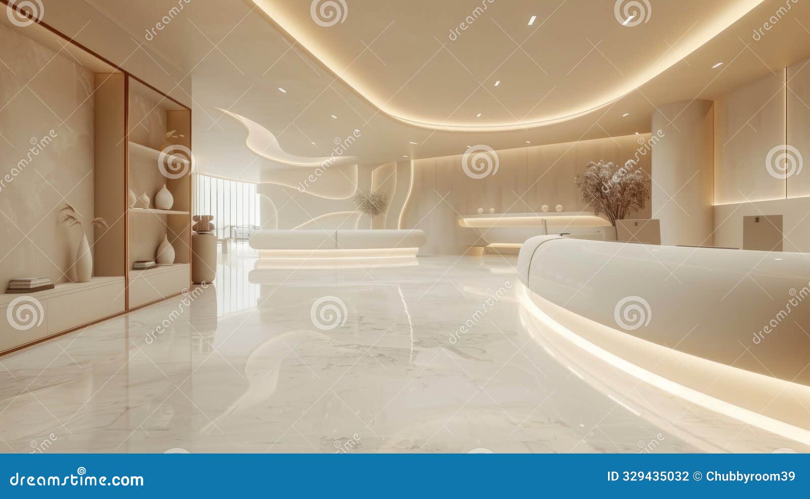 A Modern, Minimalist Showroom with Clean Lines and Empty Spaces ...