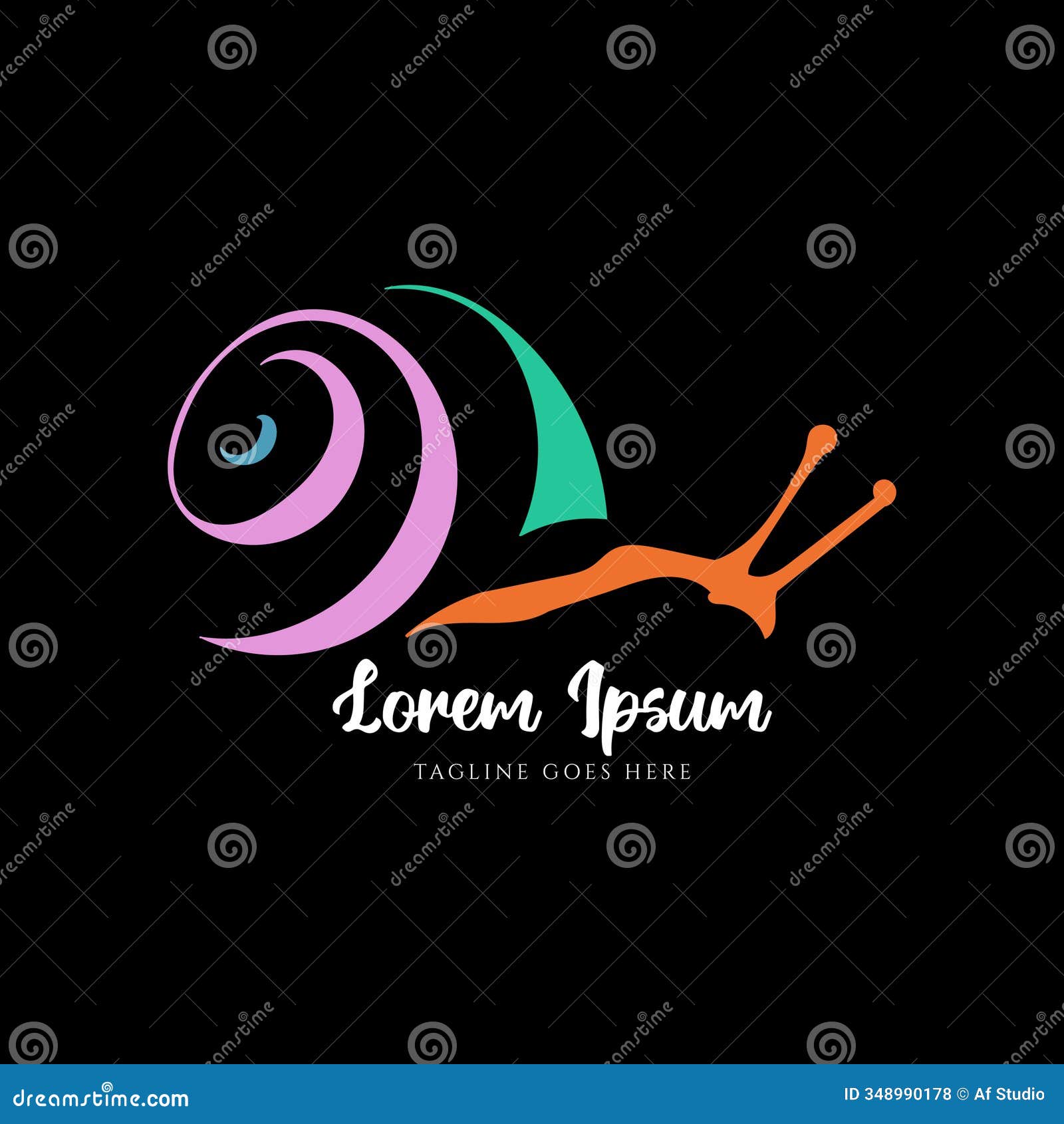 Modern Minimalist Simple Snail Slug Logo Design Stock Vector ...