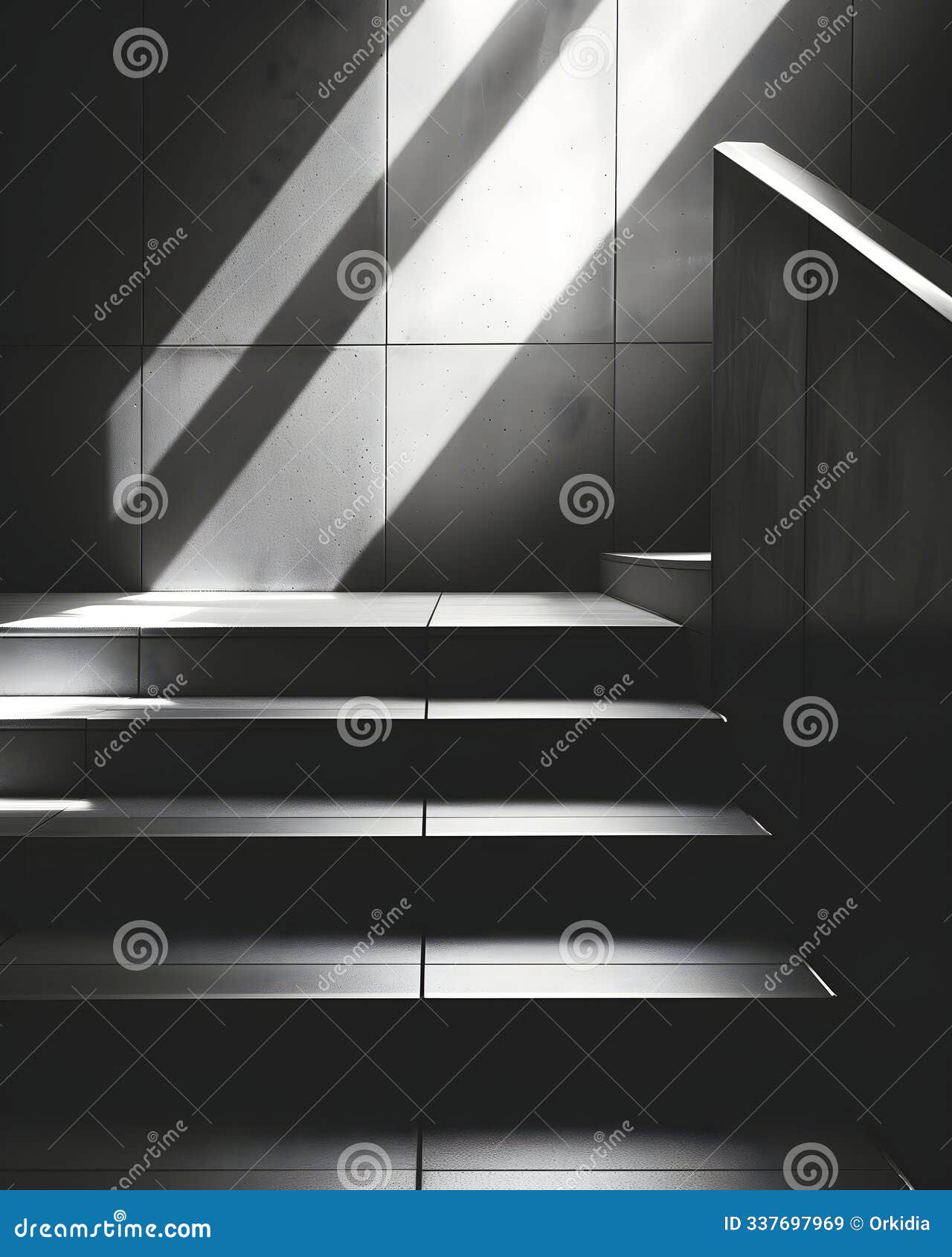 Modern Minimalist Stairs with Depth Stock Illustration - Illustration ...