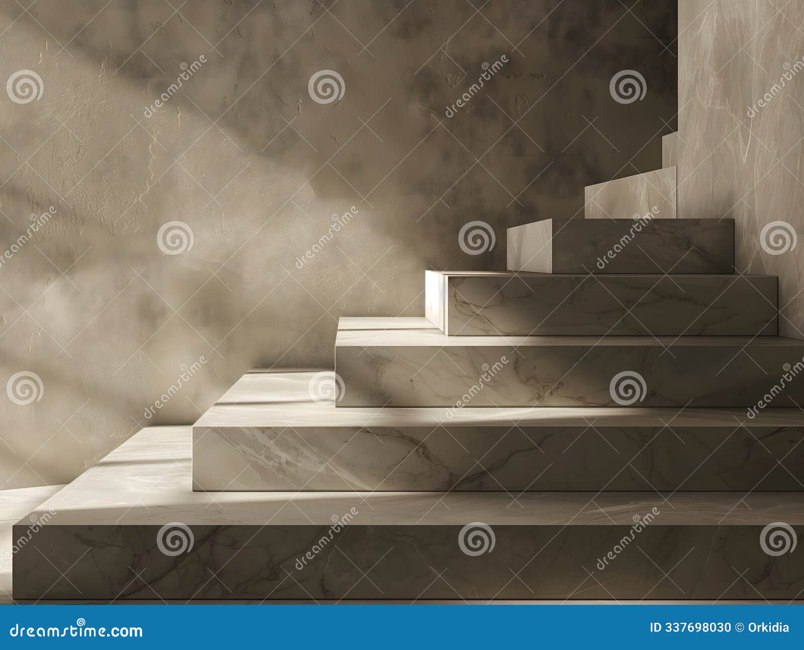Modern Minimalist Stairs with Depth Stock Illustration - Illustration ...