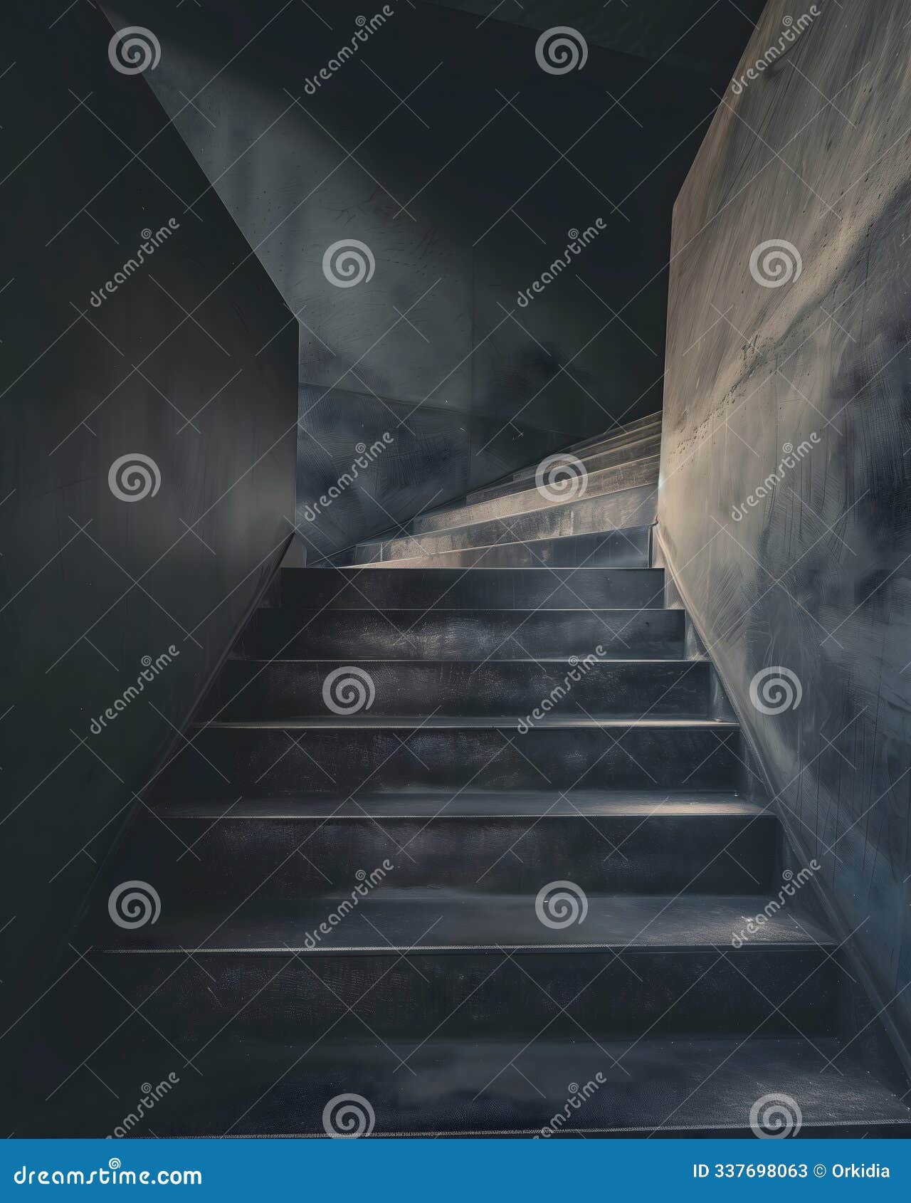 Modern Minimalist Stairs with Depth Stock Illustration - Illustration ...