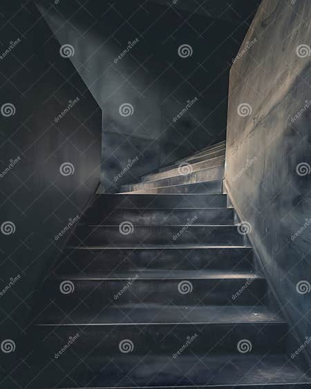 Modern Minimalist Stairs with Depth Stock Illustration - Illustration ...