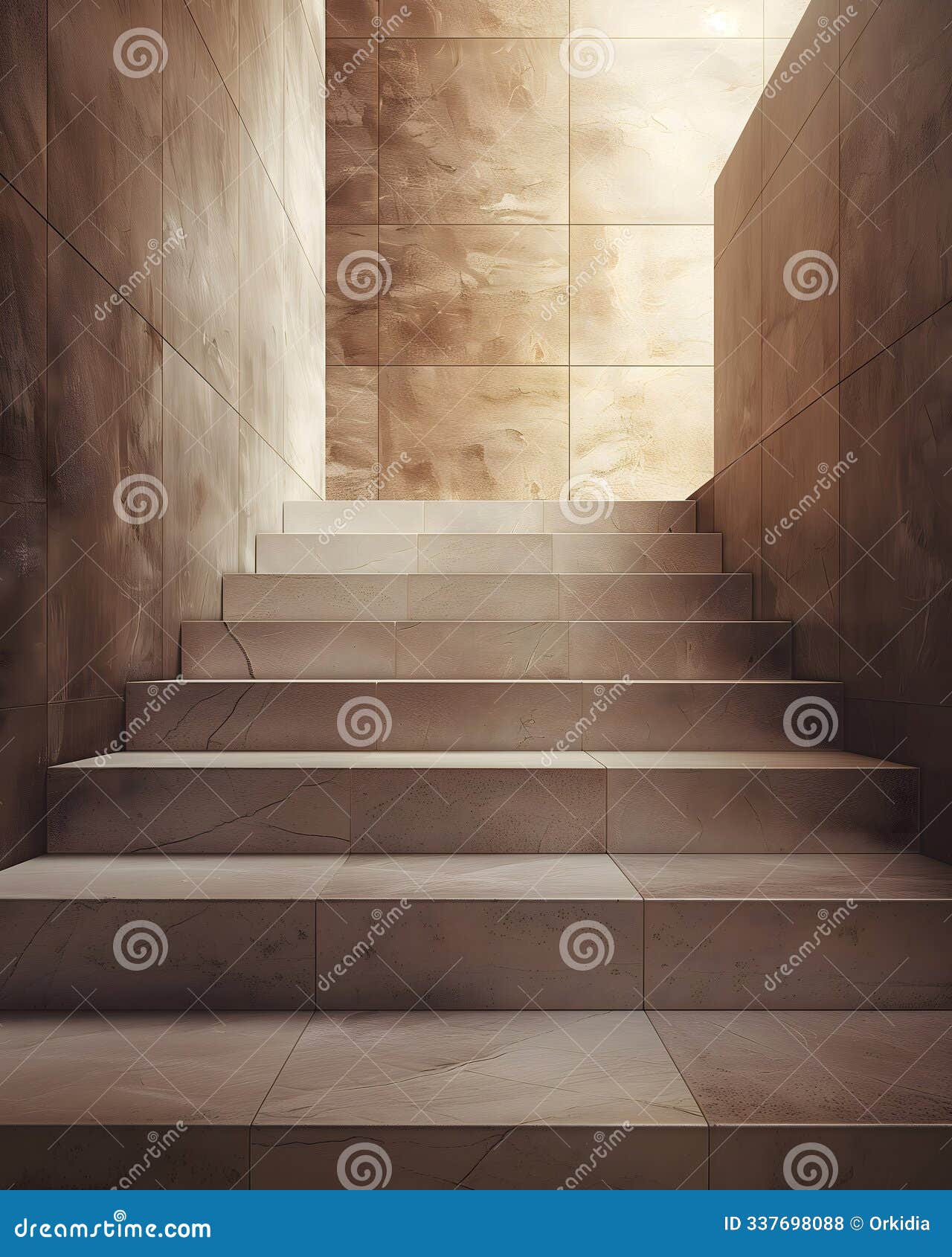 Modern Minimalist Stairs with Depth Stock Illustration - Illustration ...