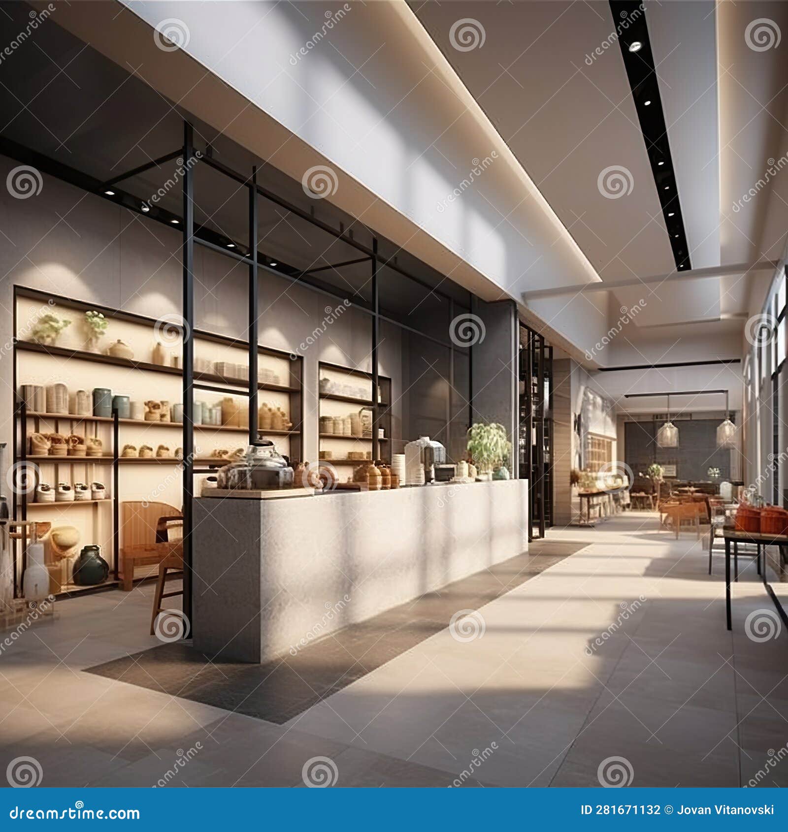 A Modern Minimalist Style Cultural and Creative Store with Large Space ...