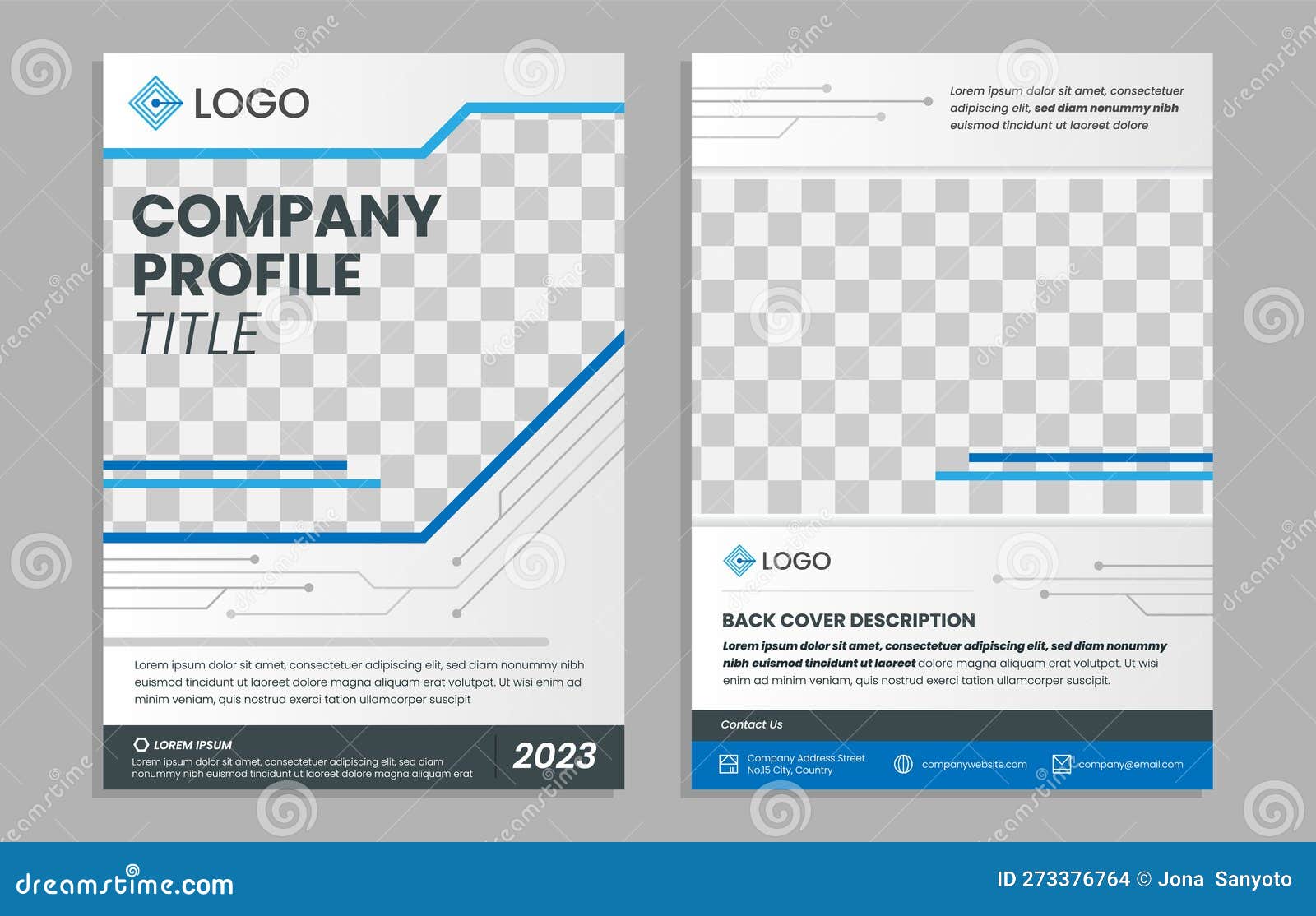 Modern Minimalist Technology Company Profile Template Stock Vector ...