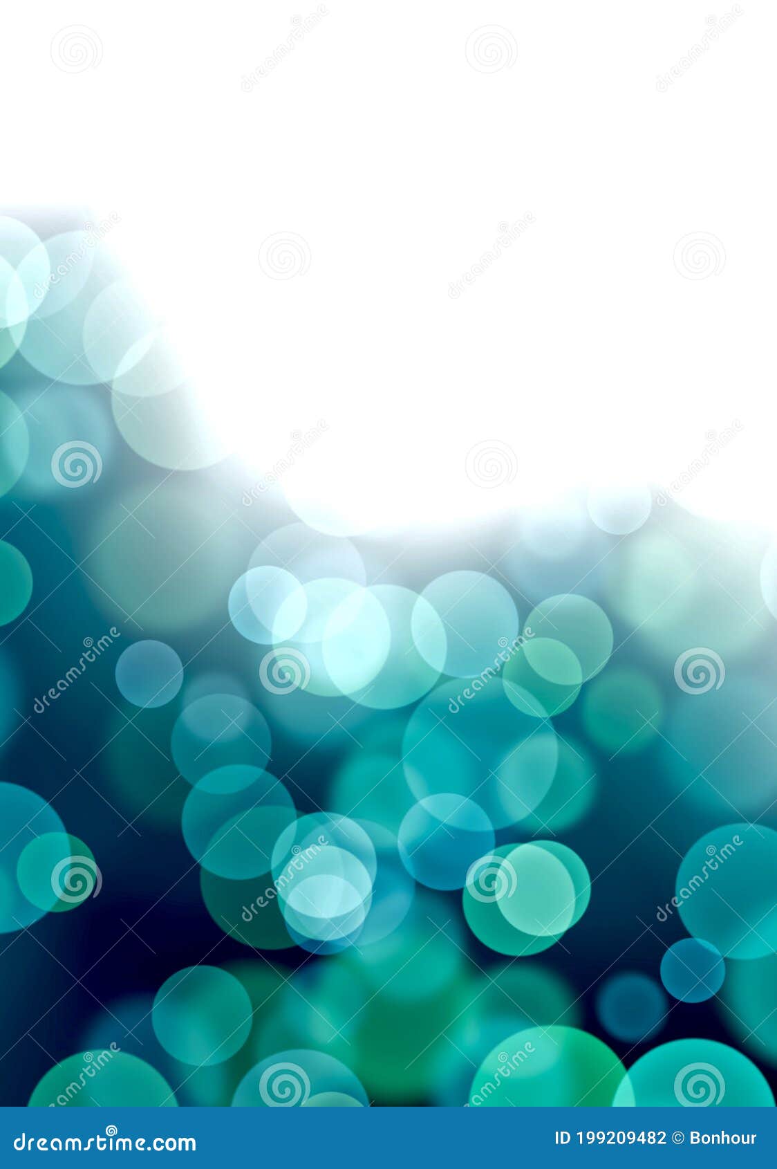 Turquoise Blue Bokeh Effect Digital Abstract Background Stock ...