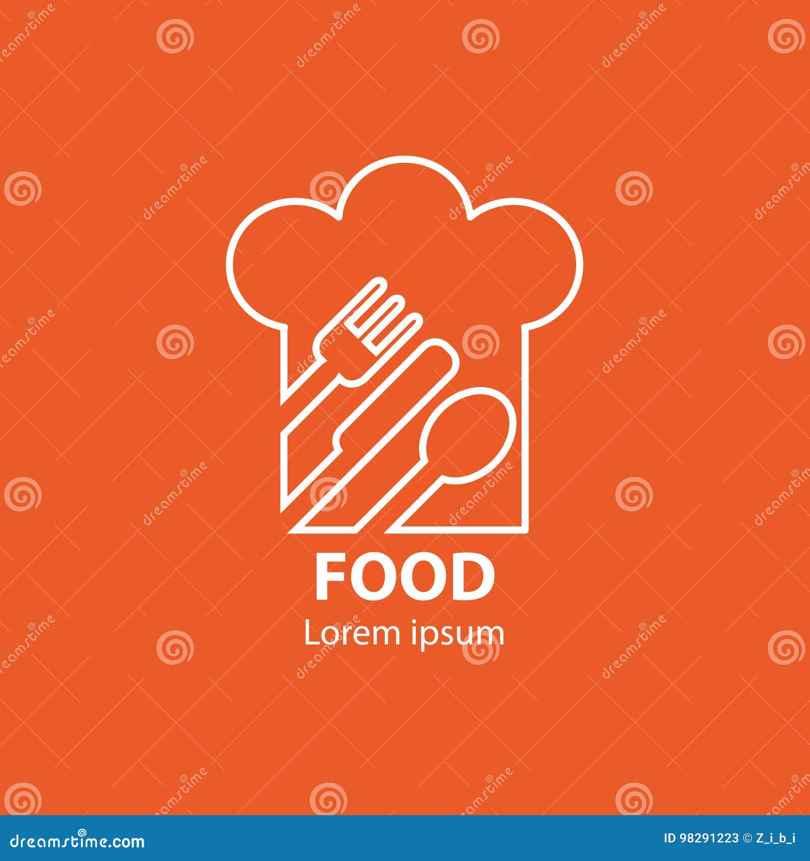 Modern Minimalistic Vector Logo Of Food. Vector Illustration. Food Logo ...