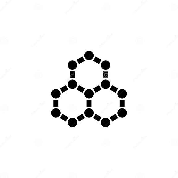 Modern, Minimalistic Vector Icon Representing Molecular Structure ...