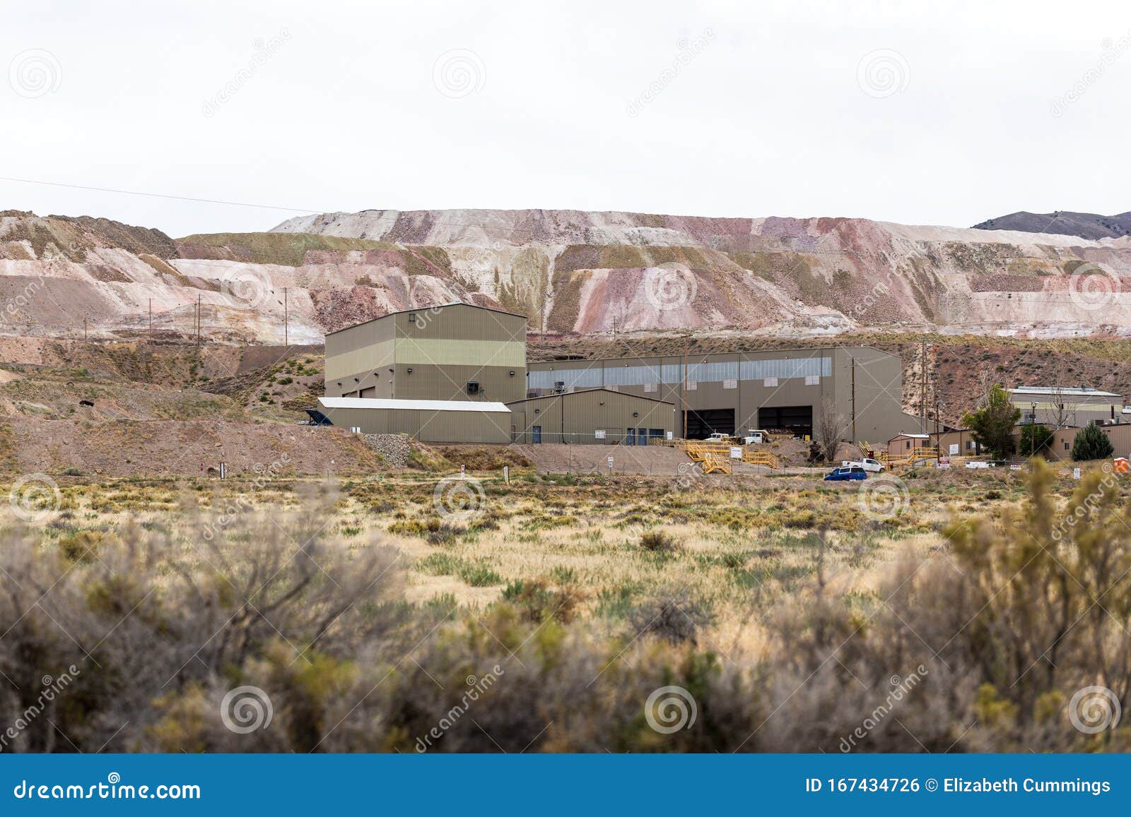 Modern Mining Operations Building in the Nevada Desert Stock Photo ...