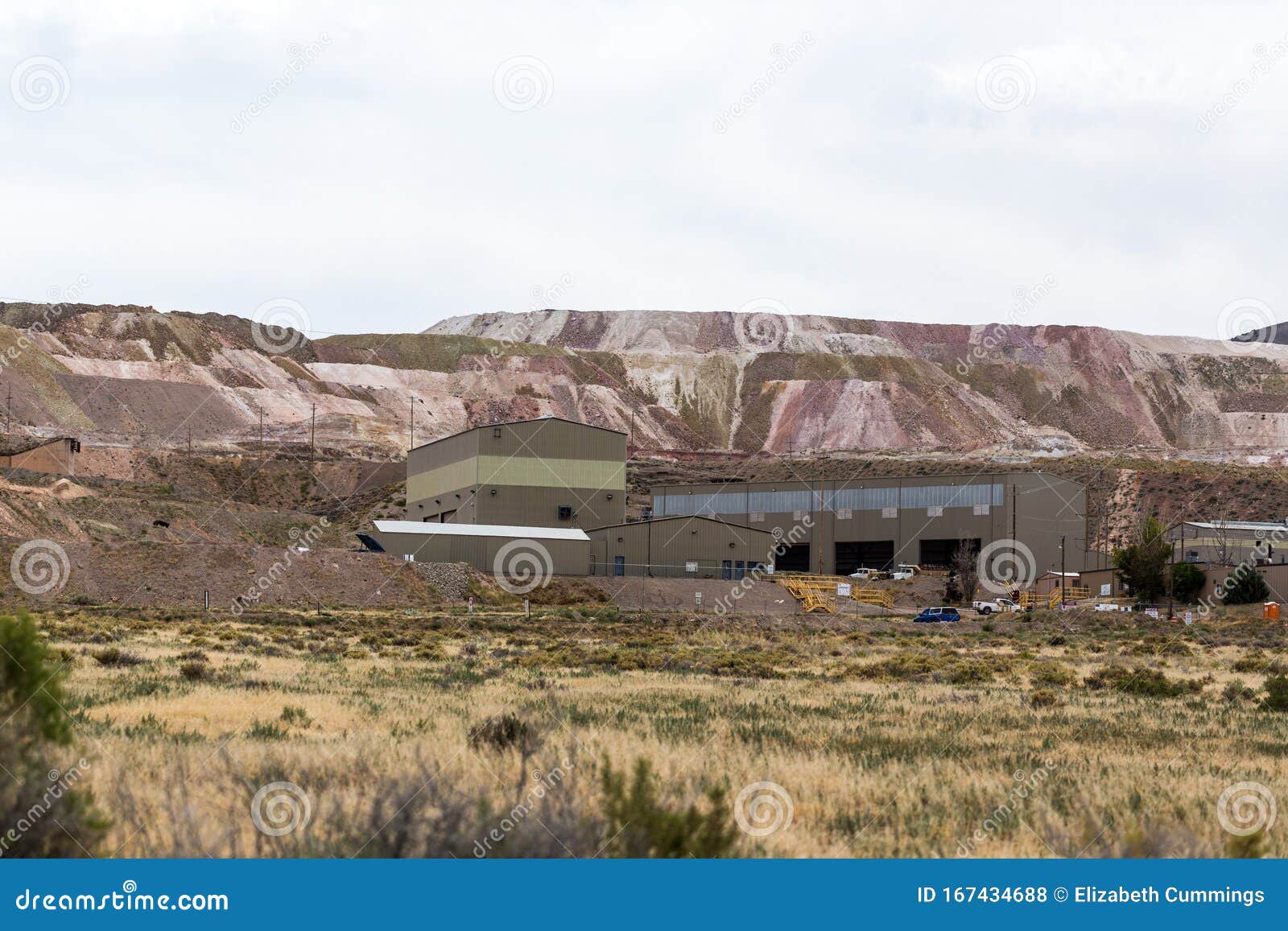 Modern Mining Operations Building in the Nevada Desert Stock Photo ...