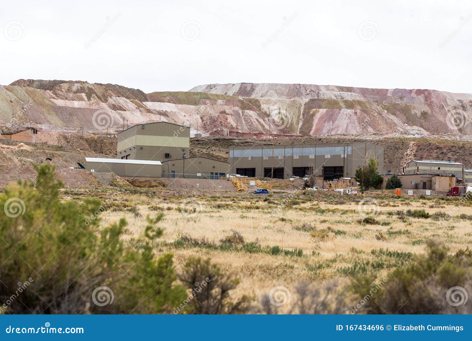 Modern Mining Operations Building in the Nevada Desert Stock Photo ...