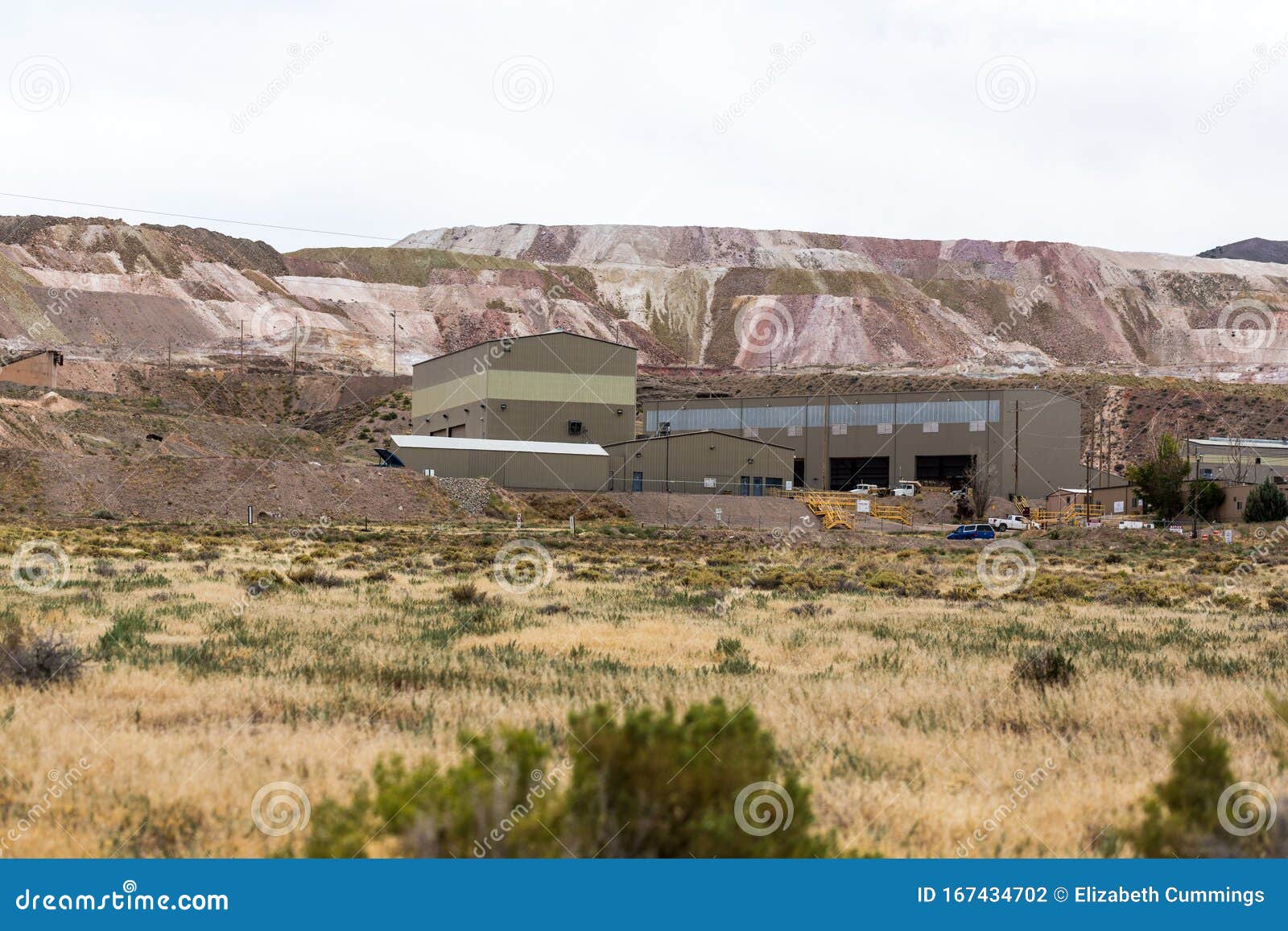 Modern Mining Operations Building in the Nevada Desert Stock Photo ...