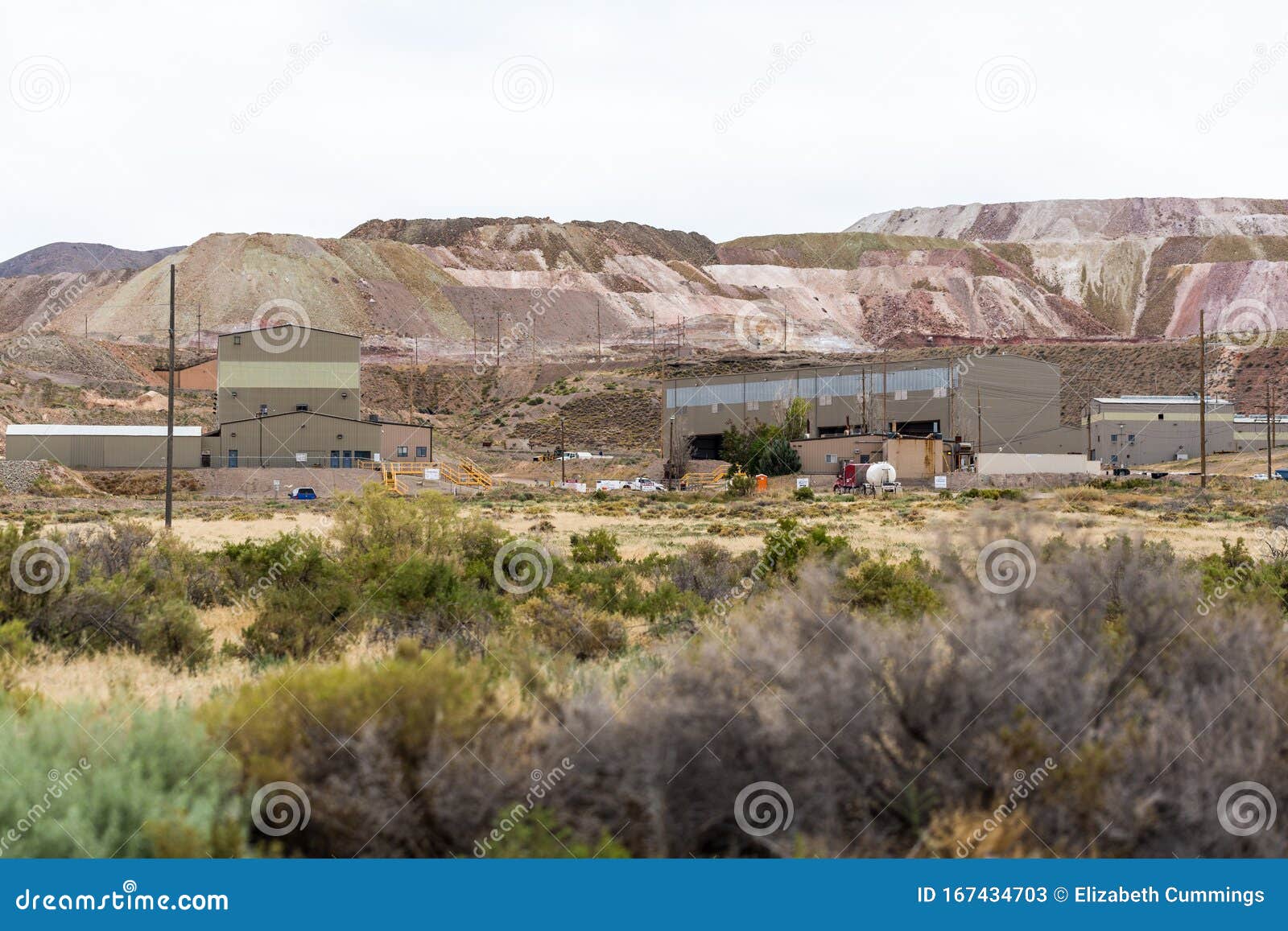 Modern Mining Operations Building in the Nevada Desert Stock Image ...