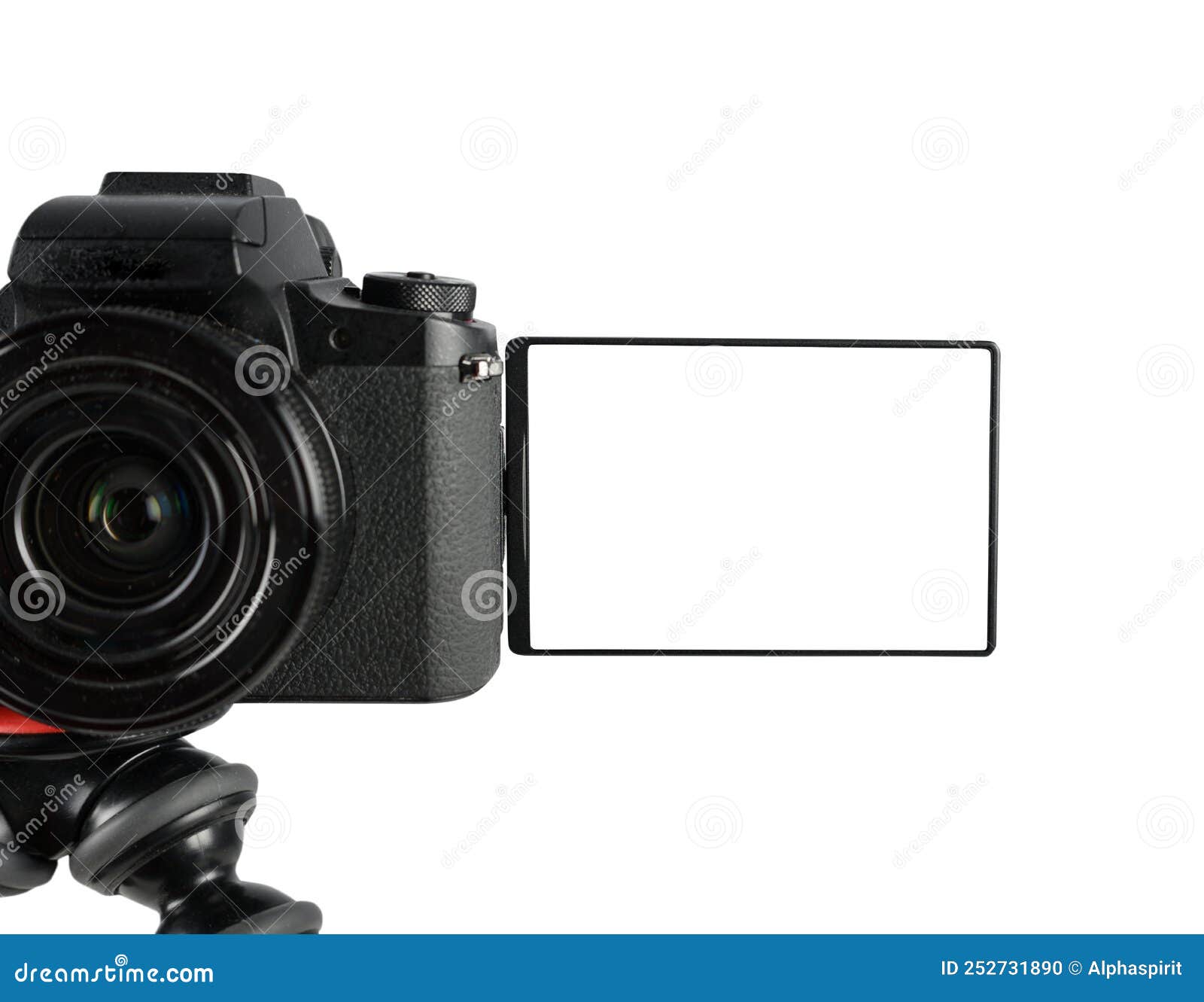 Modern Mirrorless Camera Ready To Records with Blank Screen Stock Photo ...
