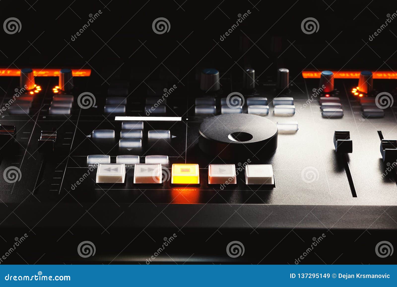 Modern Mixing Console stock image. Image of closeup - 137295149