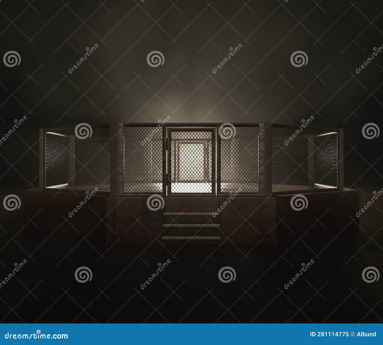 Modern MMA Ring stock illustration. Illustration of matchup - 281114775