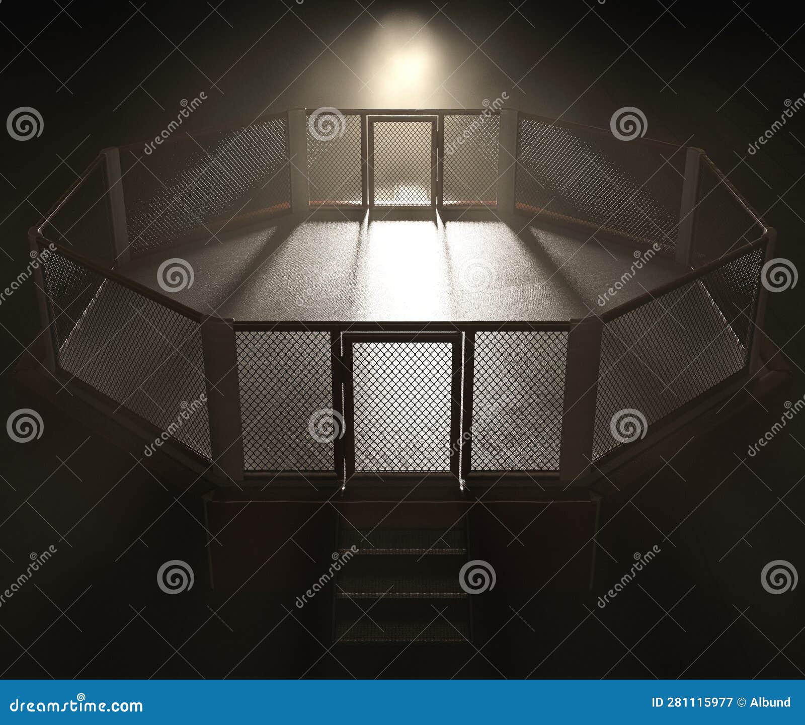 Modern MMA Ring stock illustration. Illustration of ominous - 281115977
