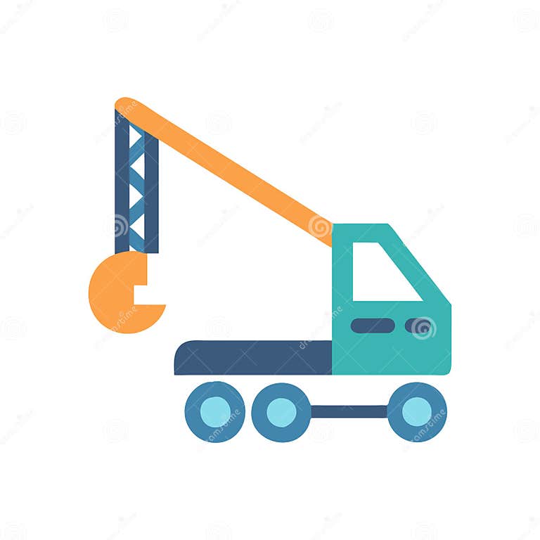 Modern Mobile Crane Icon Representation Stock Illustration ...