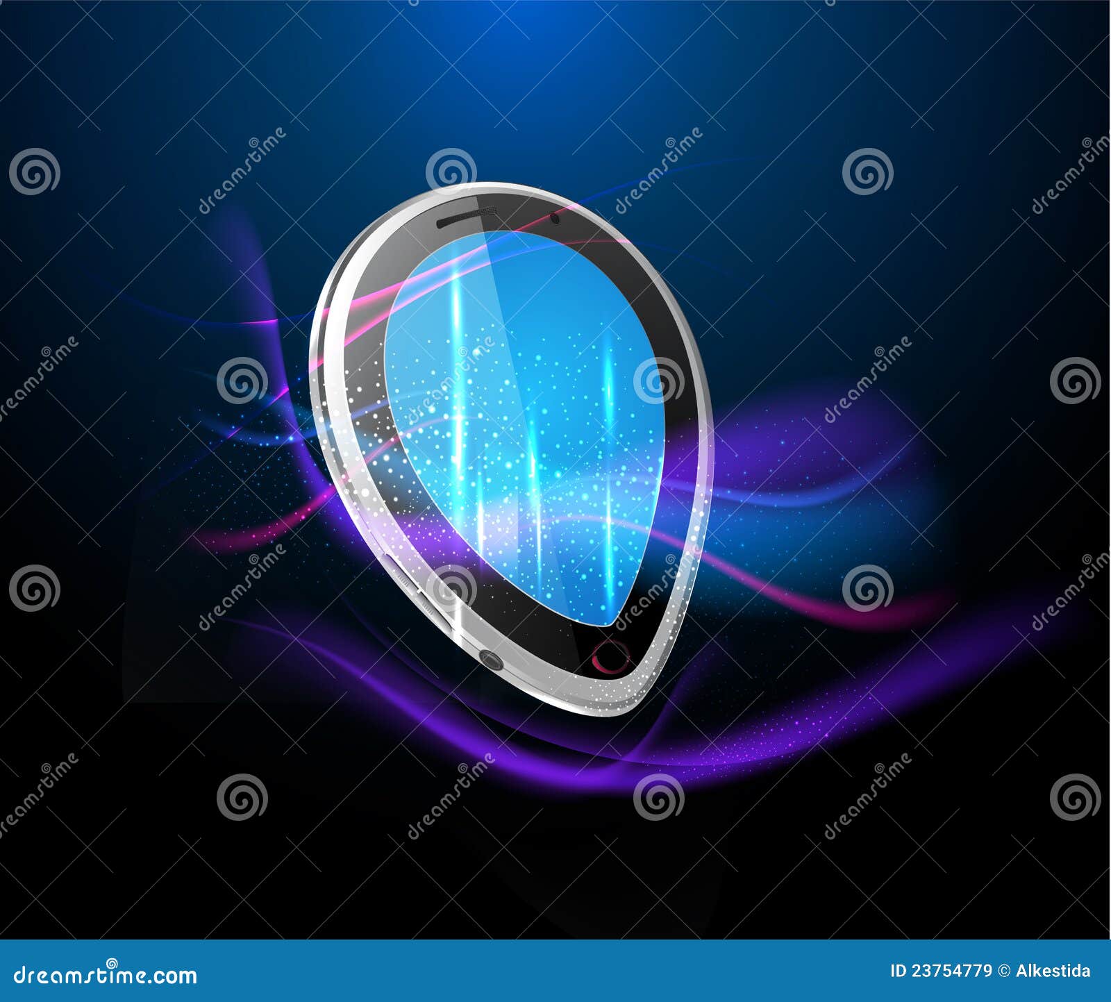 Modern mobile device stock vector. Illustration of application - 23754779