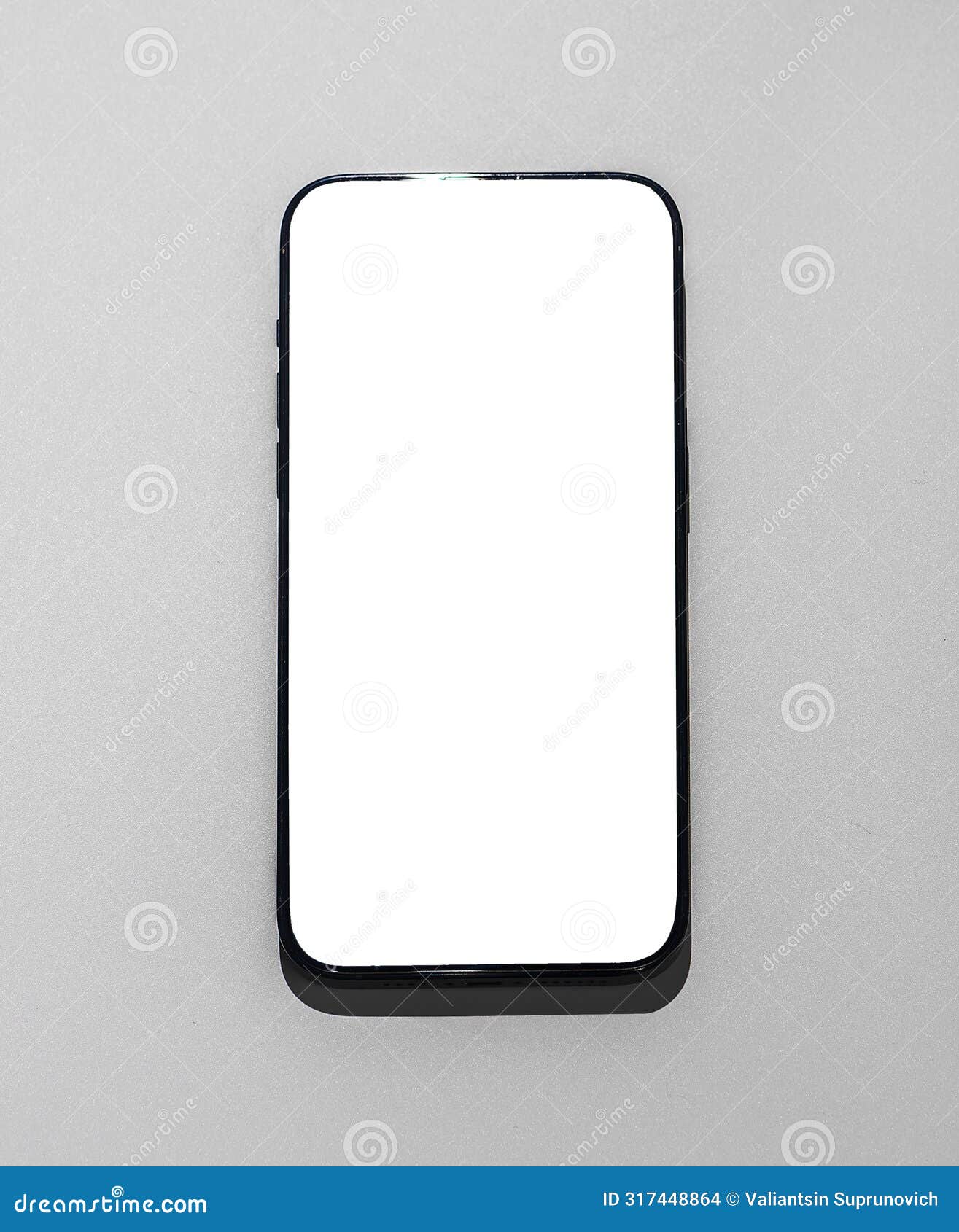 Modern Mobile Phone, Blank Screen Smartphone. White Technology Device ...