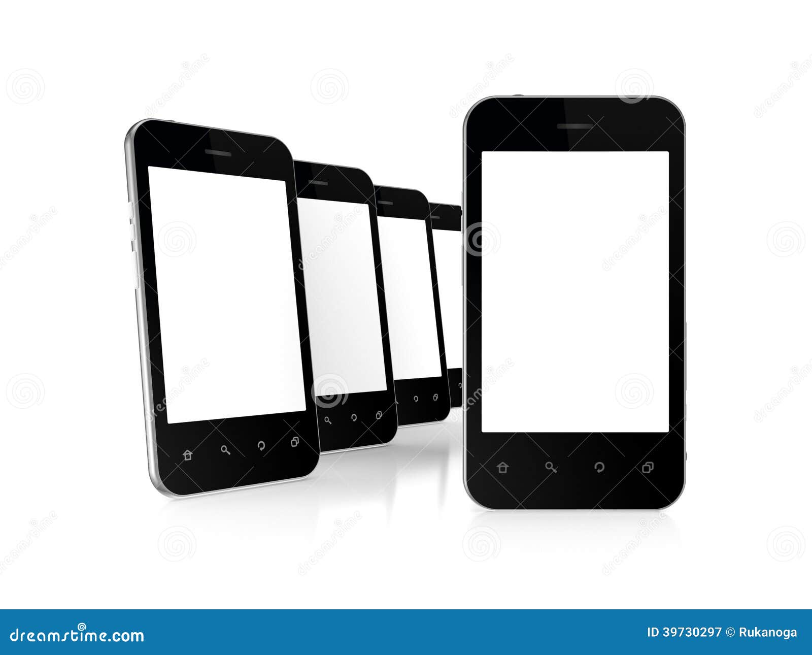 Modern Mobile Phone with Empty Screen. Stock Illustration ...