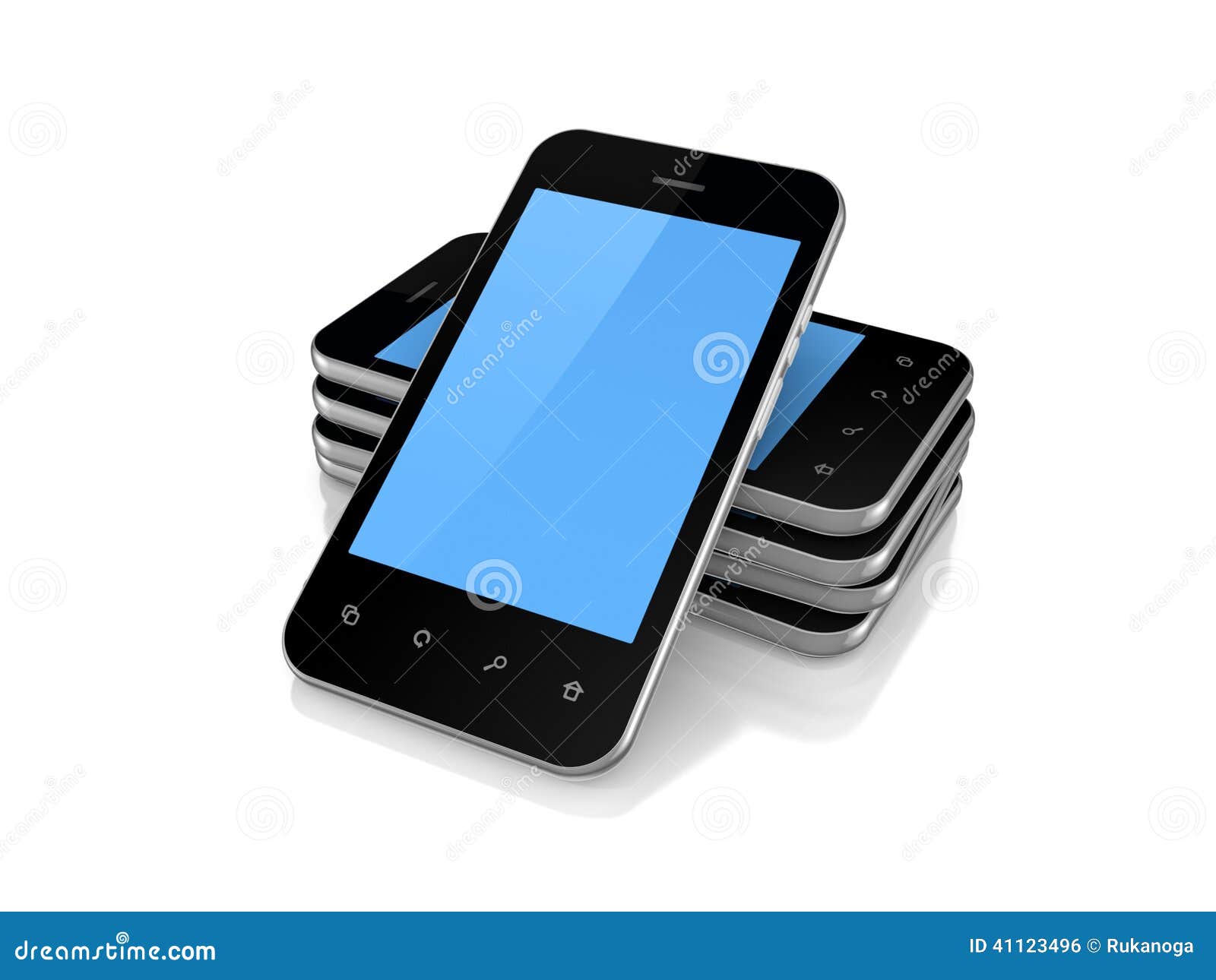 Modern Mobile Phone with Empty Screen. Stock Illustration ...
