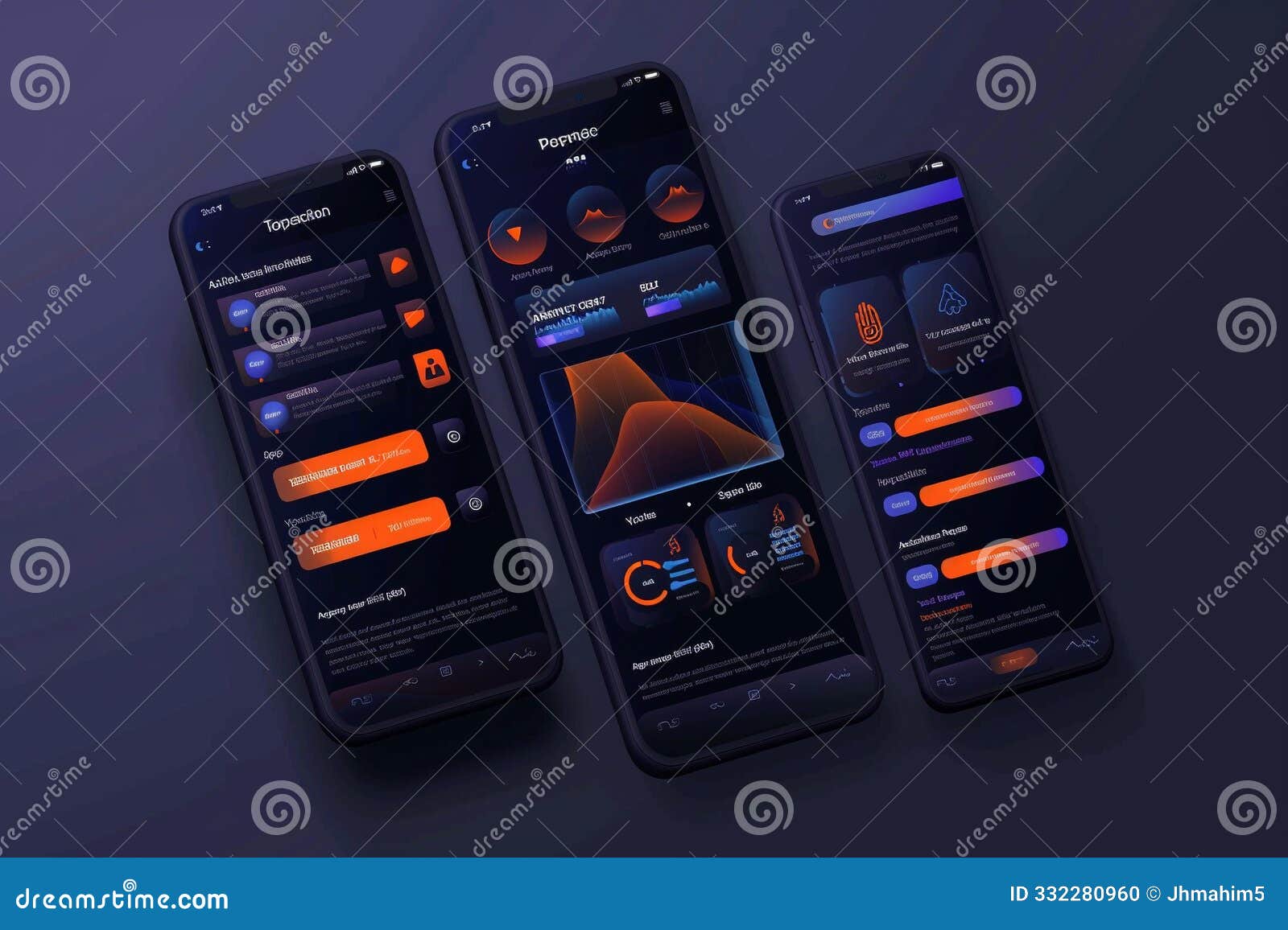 Modern Mobile Phone Interface Design Stock Photo - Image of programming ...