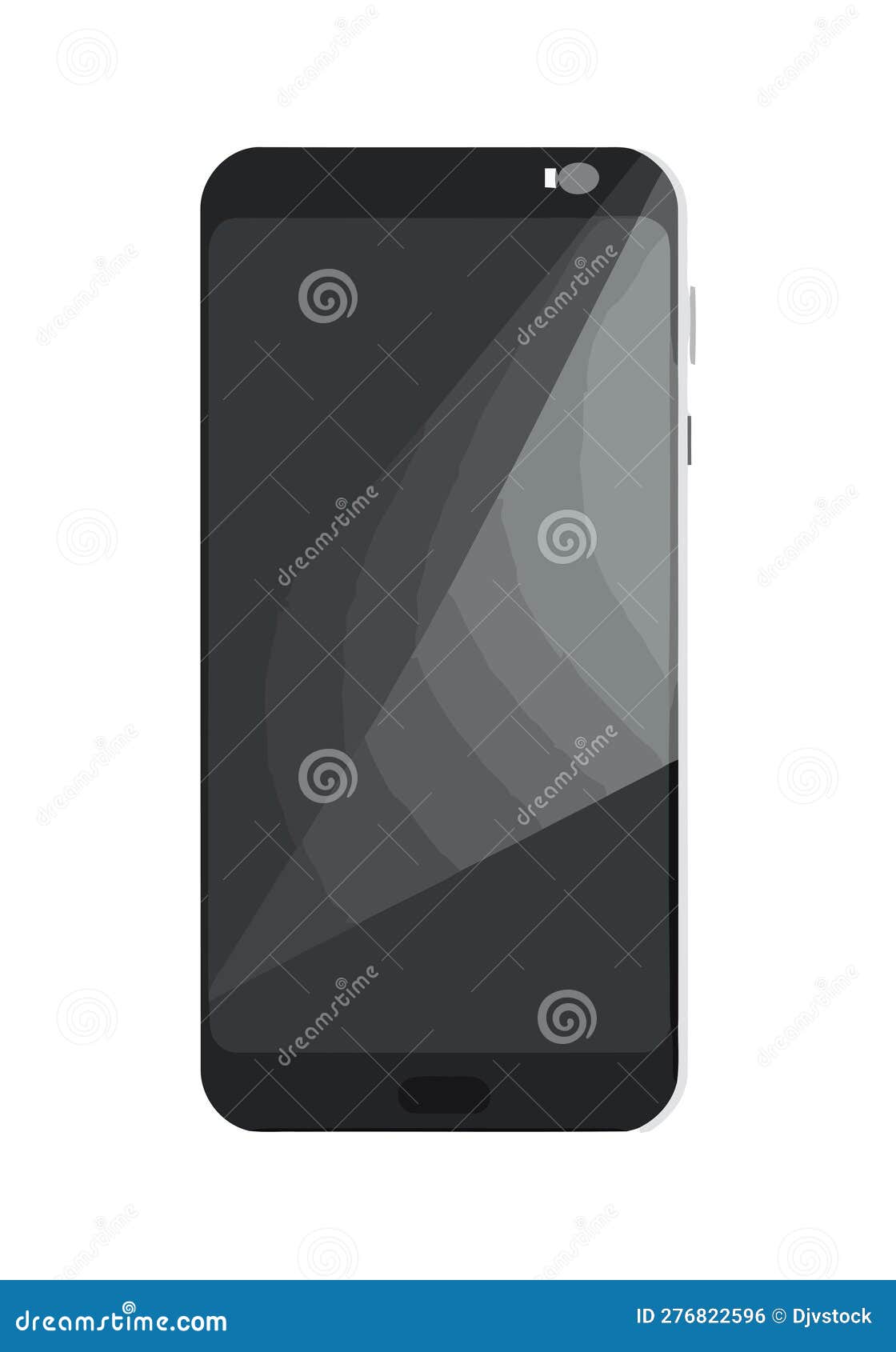 Modern Mobile Phone Symbol on Shiny Metal Frame Stock Vector ...