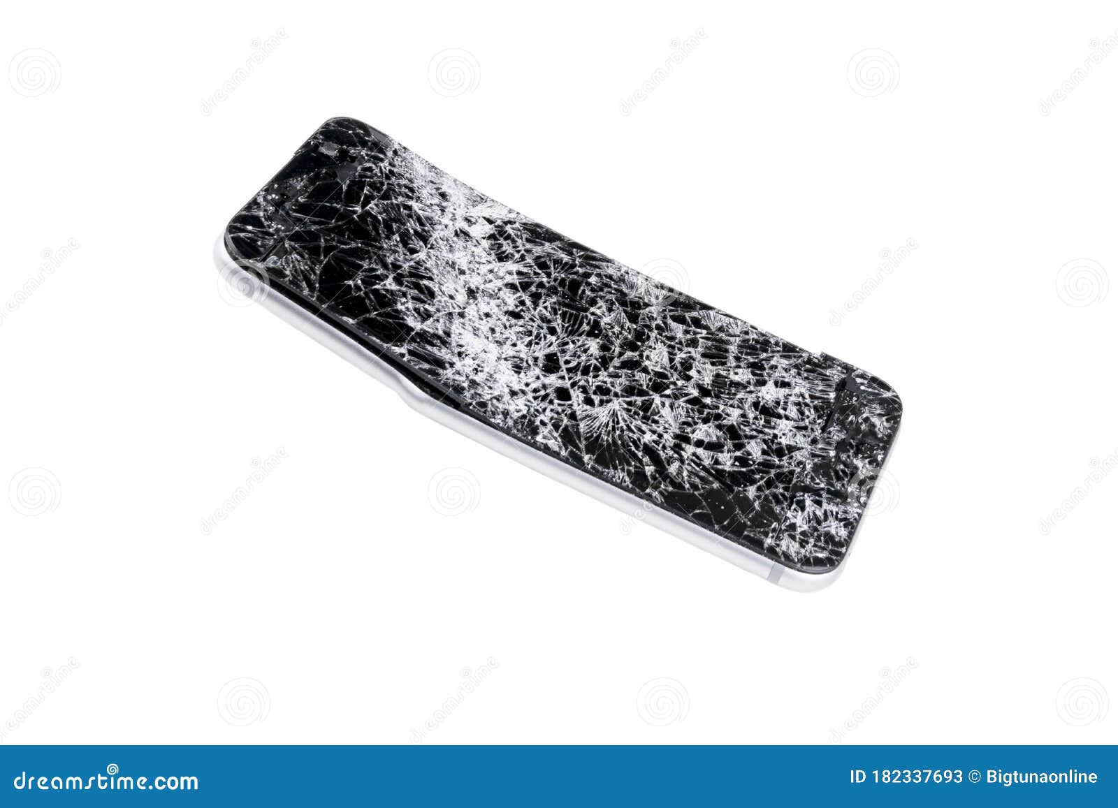 Modern Mobile Smartphone Broken Screen and Damages. Cellphone Crashed ...