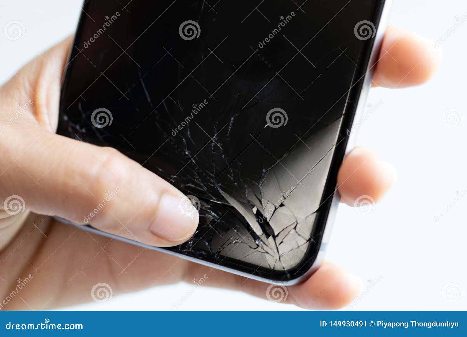 Modern Mobile Smartphone Broken Screen. Stock Image - Image of ...