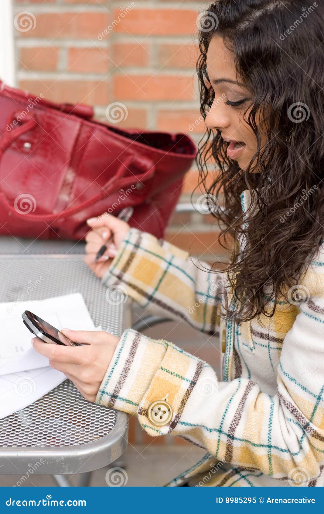 Modern Mobile Woman stock image. Image of cell, lifestyle - 8985295