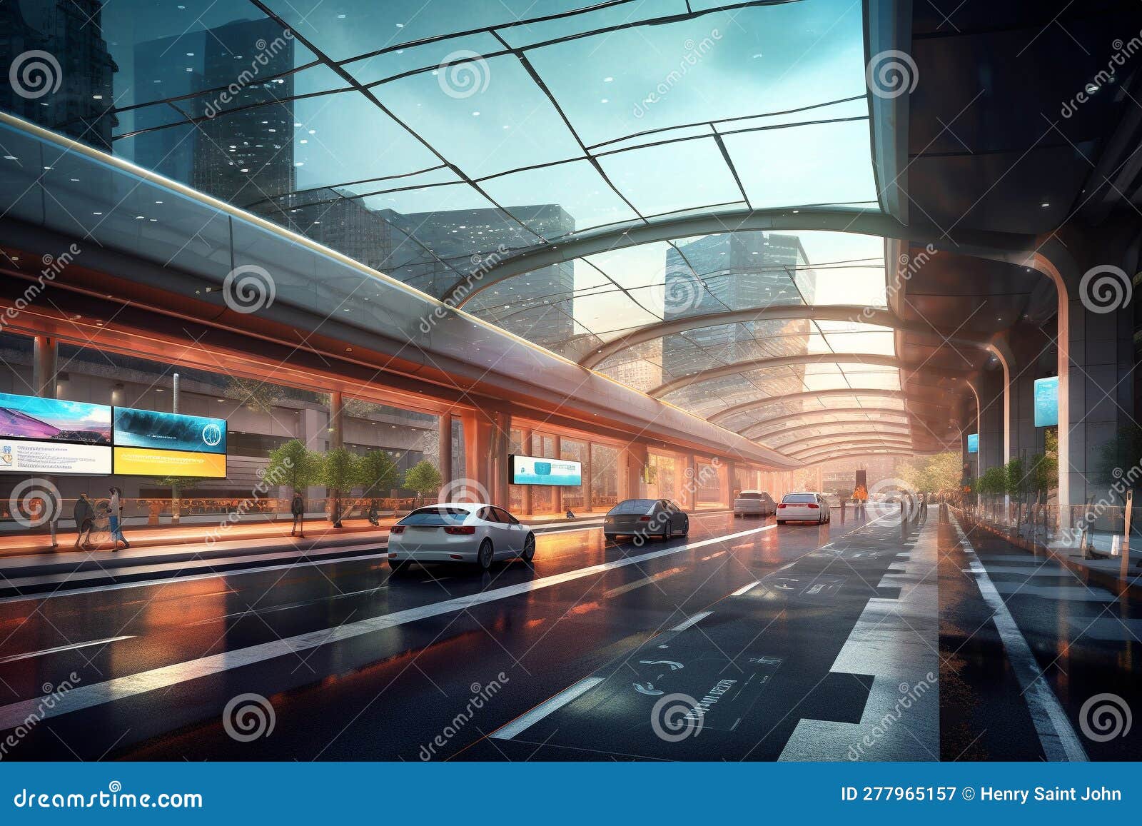 Modern Mobility: High-Tech and Sustainable Transportation Solutions Stock Illustration ...