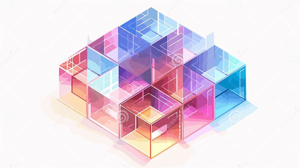Modern Modular Design Icon for Creative Projects Stock Illustration ...