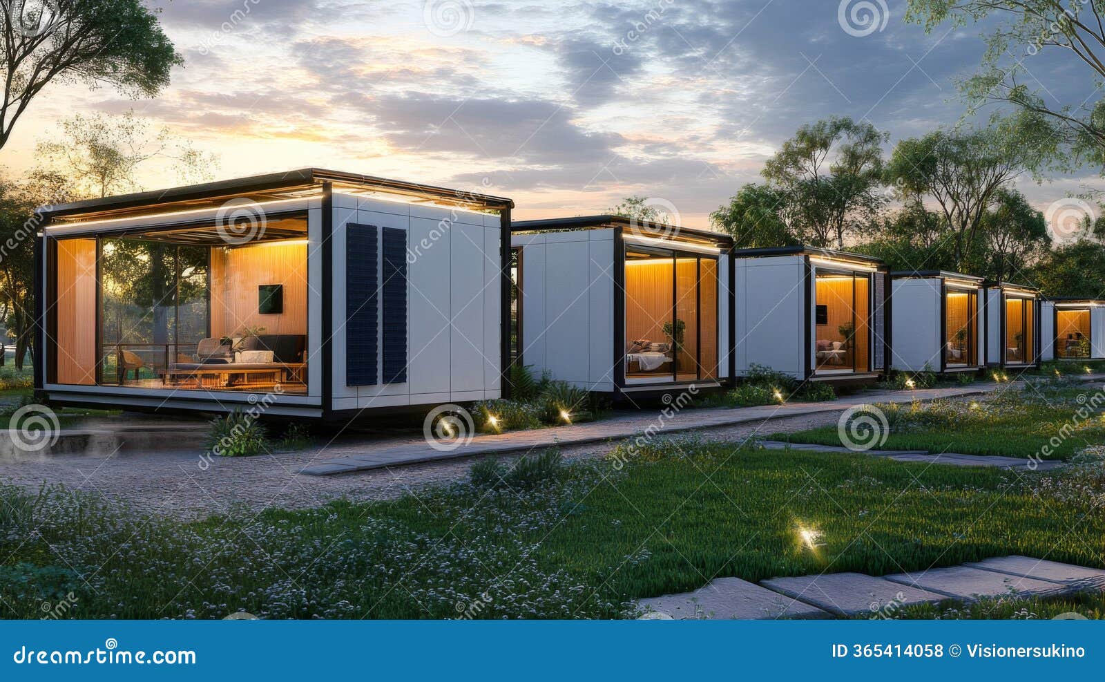 Modular Houses. Real Estate Building Isometric Pictures Garish Vector Template Of Construction ...
