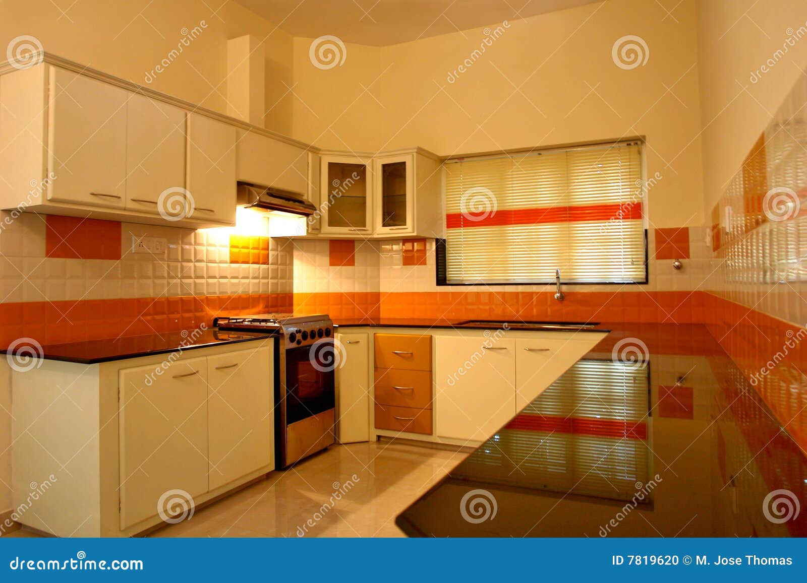 Modern modular kitchen stock photo. Image of architecture - 7819620