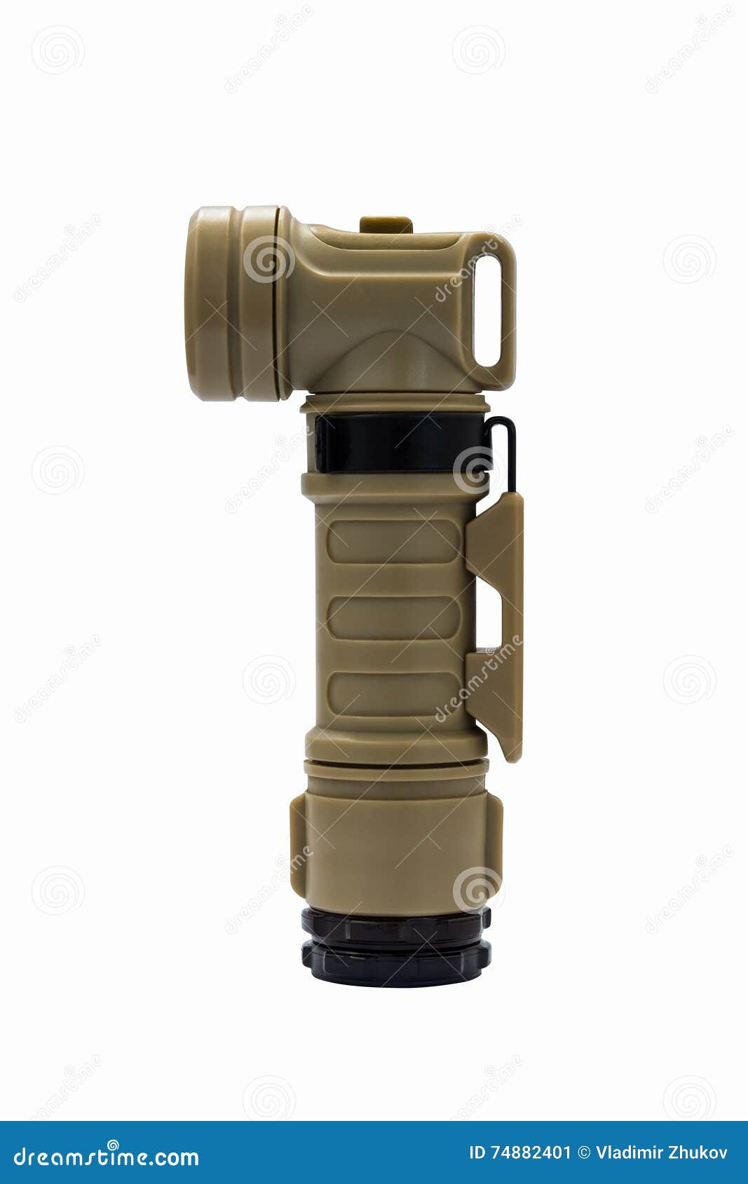 Modern Molle Light Angle-head Tactical Flashlight Isolated with Stock ...