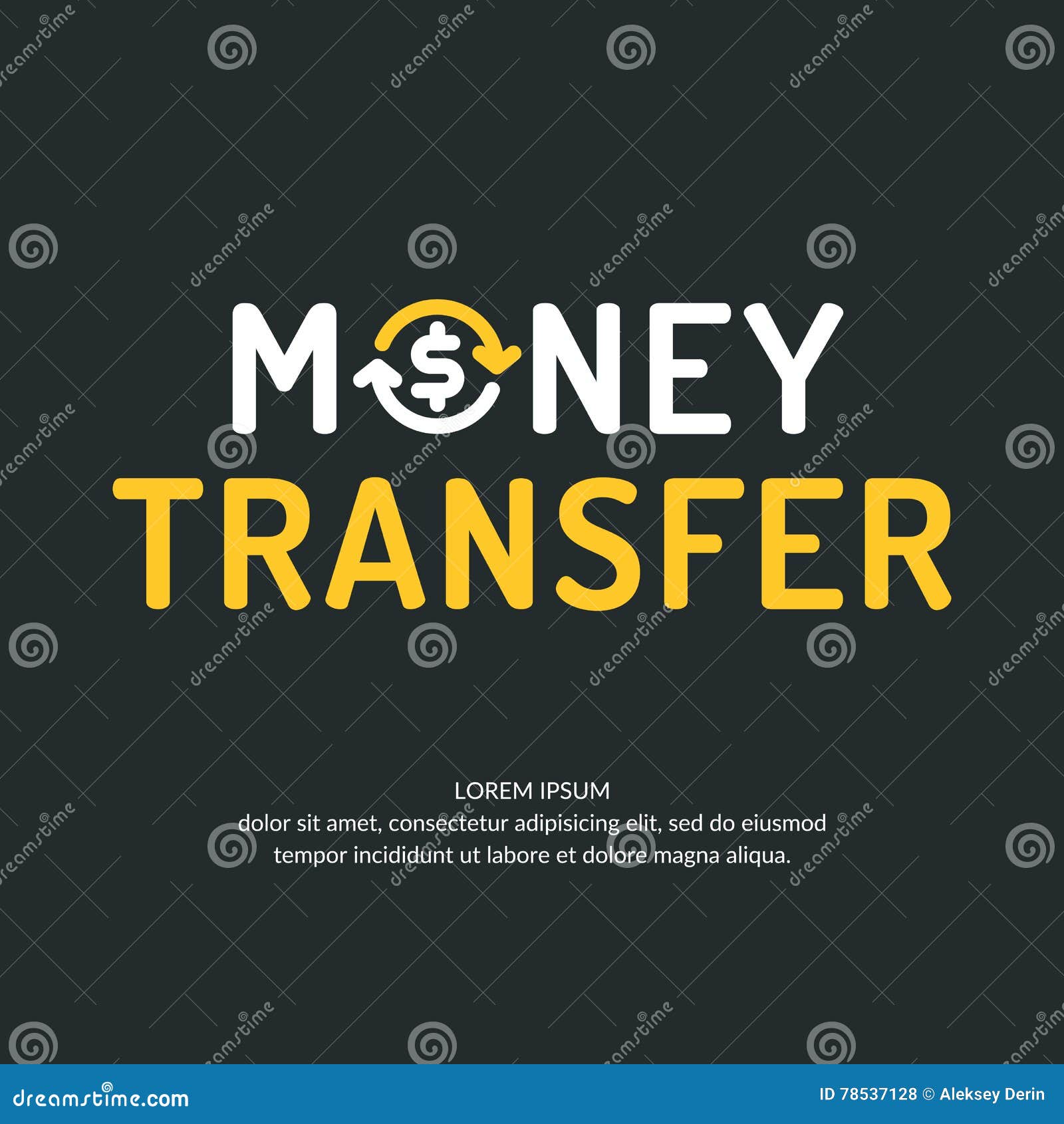 Modern Money Transfer Logo and Emblem. Stock Vector - Illustration of ...