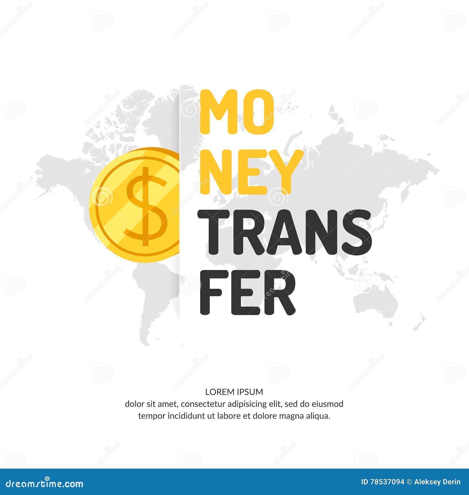 Modern Money Transfer Poster and Logo Pointer. Stock Vector ...