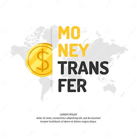 Modern Money Transfer Poster and Logo Pointer. Stock Vector ...