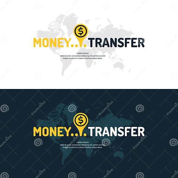 Modern Money Transfer Poster and Logo Pointer. Stock Vector ...